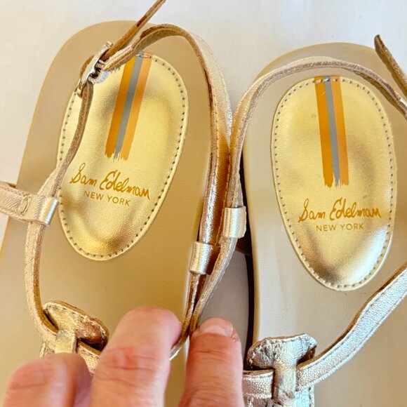 Sam Edelman | Shoes | Sam Edelman Naomi Sandals In Gold Metallic ...